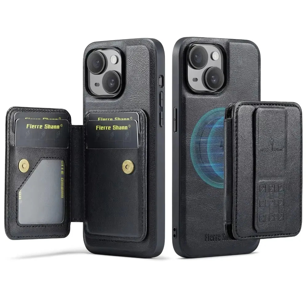2 in 1 Detachable PU Leather RFID Blocking Card Wallet Phone Case For ...